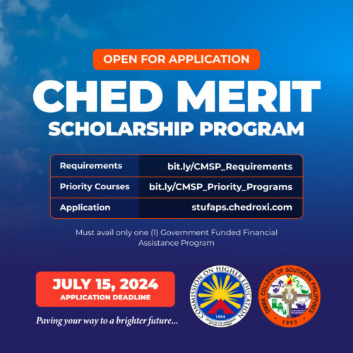 Open Applications for CHED Merit Scholarship Program A.Y. 2024-2025 ...